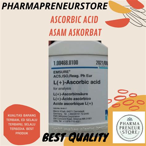 Ascorbic Acid Asam Askorbat Pro Analisa 1 Gram Kemasan Merck Best