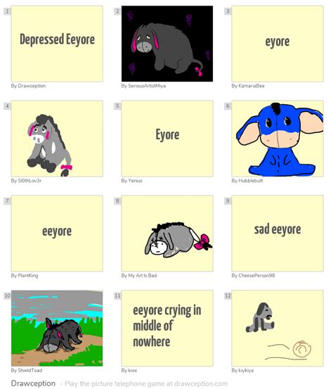 Depressed Eeyore Drawception Depressed Eeyore Drawception