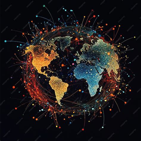 Visual Representation Of Global Internet Usage Statistics Premium Ai Generated Image