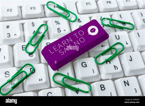 Handwriting Text Learn To Say Nodont Hesitate Tell That You Dont Or Want Doing Something