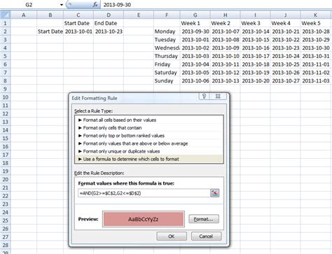 Excel Ifand Between Two Dates Conditional Formatting Stack Overflow