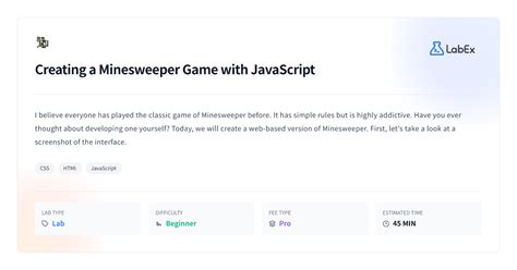 Creating A Minesweeper Game With Javascript Labex
