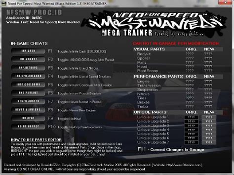 Need For Speed Most Wanted Black Edition Trainers Vetrenew