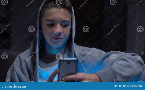 Gadget Addicted Teenager Scrolling Adult Content On Smartphone Wasting Time Stock Video Video