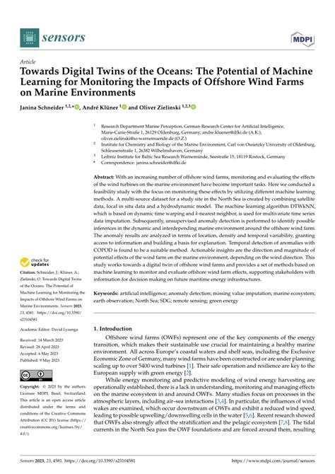 pdf towards digital twins of the oceans the potential of machine