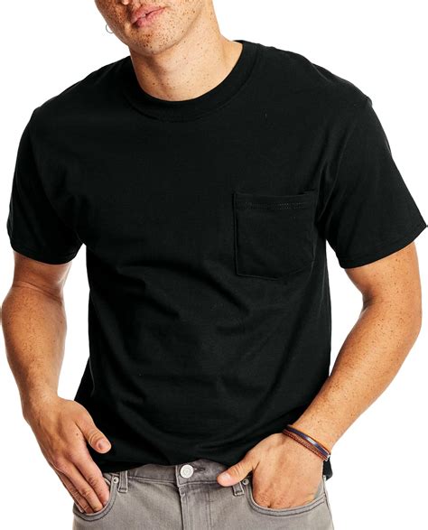 Brandclub Hanes Mens Heavyweight Pocket T Shirt Beefy T Full Cut