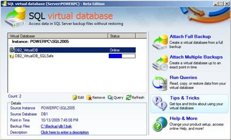 Sql Server Virtual Database From Idera Database Journal