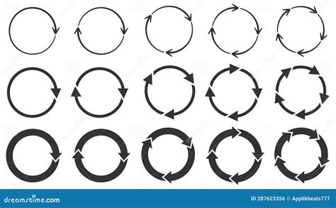 Circle Arrows Round Reload Or Repeat Icon Rotate Arrow And Spinning