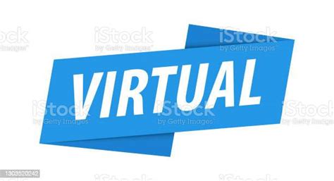 가상 배너 음성 거품 라벨 리본 템플릿 벡터 스톡 일러스트레이션 가상 이벤트에 대한 스톡 벡터 아트 및 기타 이미지 가상 이벤트 가상현실 대화 풍선 문자 기호