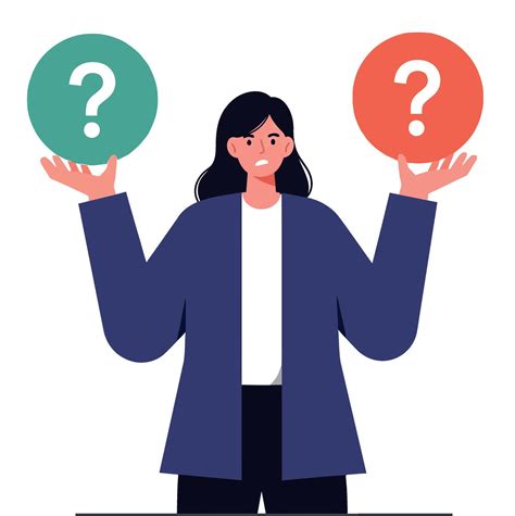 Woman Holding Two Question Mark Signs In Contrasting Colors With Uncertainty Expression 56391547 Woman Holding Two Question Mark Signs In Contrasting Colors With Uncertainty Expression 56391547