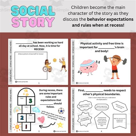 Recess Setting Behavior Expectations Interactive Book Printable Se By Teach Simple