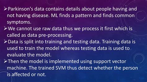 detection of parkinson s disease using python pptx brain and nervous