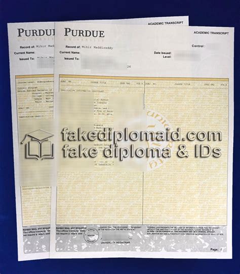 How To Order A Fake Purdue University Transcript