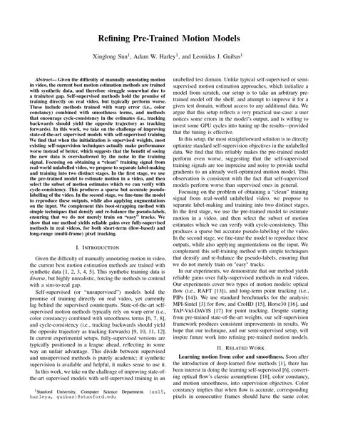 Refining Pre Trained Motion Models