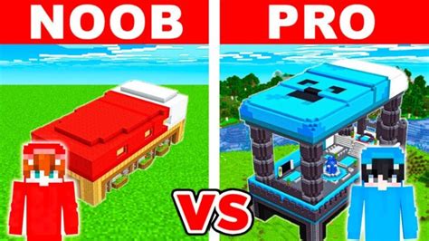 Minecraft Noob Vs Pro Base Dentro De La Cama En Batalla De Construcción Minecraft Summary
