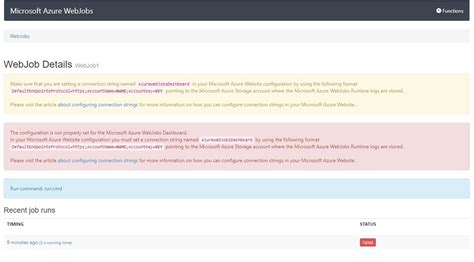 Webjob Dashboard Support Links Point To The Wrong Location · Issue