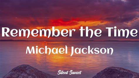Michael Jackson Remember The Time Lyrics Youtube