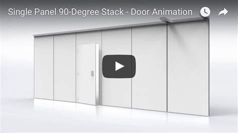 single panel 90 degree stack animation glass walls and operable