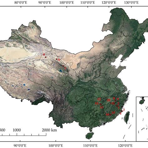 Locations Of Sites Of Synchronous Spectral Measurements In 2019 Site
