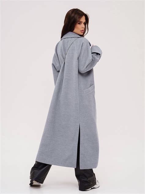 Сіре кашемірове пальто з розрізами 13549 за 2643 грн купити з колекції Opulent