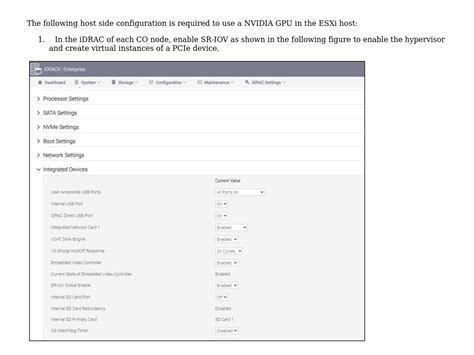 host configuration dell validated design for virtual gpu with vmware