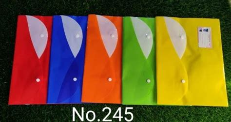 Elegant Double Button File Folder Multicolor Paper Size A At