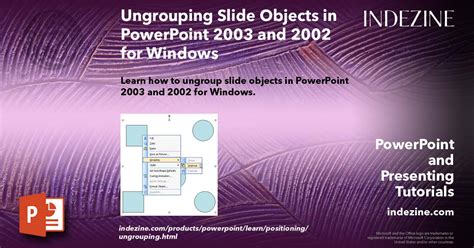 Ungrouping Slide Objects In Powerpoint 2003 And 2002 For Windows