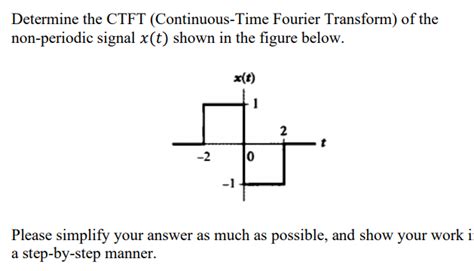 Solved Determine the CTFT (Continuous-Time Fourier | Chegg.com