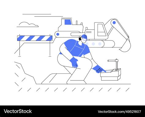 Geotechnical Site Investigation Abstract Concept Vector Image
