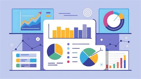Corporate Financial Performance Visualization With Data Charts Pie And