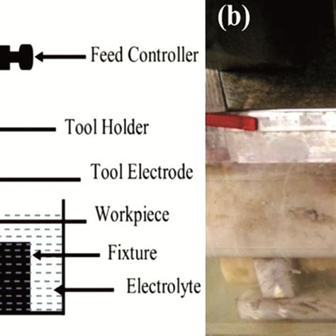 A Schematic Representation Of Ecdm Process And B Ecdm Setup