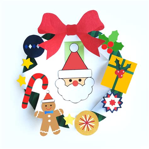 크리스마스 리스 만들기 도안