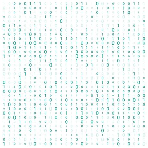 Premium Vector Binary Code Zero One Matrix White Background Abstract