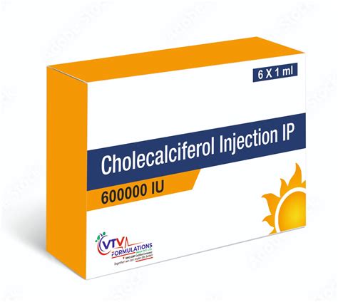 Composition Cholecalciferol Injection Ip 300000 600000 Iu