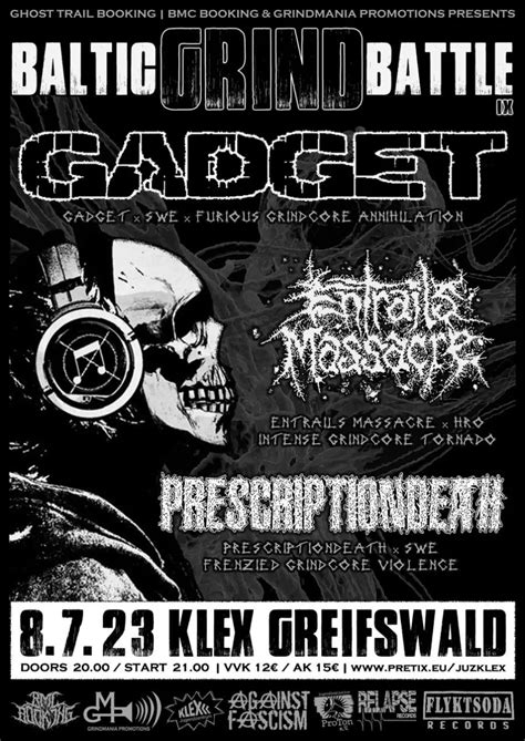 Gadget Entrails Massacre 08 07 2023 Greifswald Klex Germany