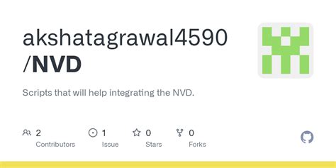Github Akshatagrawal4590nvd Scripts That Will Help Integrating The Nvd