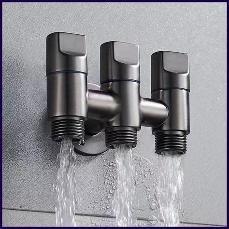 ∈ ♙ 1 In 3 Out Faucet Dual Control Valve With Bidet Washing Machine Tap Two Way Toilet Angle