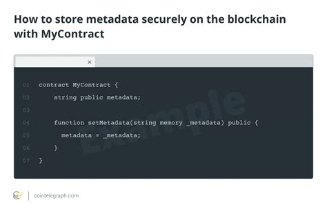 What Is Metadata In Blockchain Transactions Crypto Unfolded