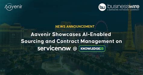 Knowledge 23 Aavenir Showcases Ai Enabled Sourcing And Contract Management On Servicenow Aavenir