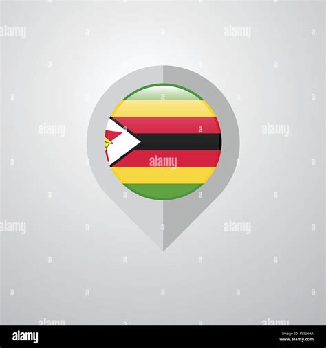 map navigation pointer with zimbabwe flag design vector stock vector image and art alamy