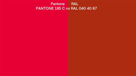 Pantone C Vs RAL RAL Side By Side Comparison