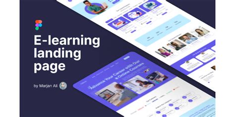 e learning landing page figma