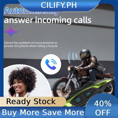 Motorcycle Helmet Intercom Headset Bluetooth Compatible Interphone 2 Riders 800m Shopee