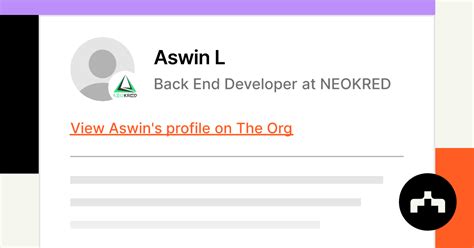 aswin l back end developer at neokred the org