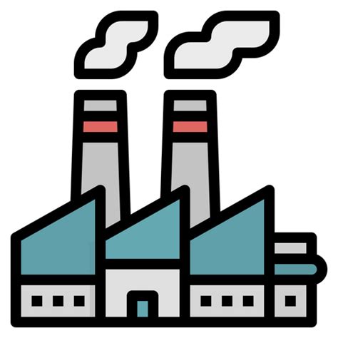 Industry Icon Download In Colored Outline Style