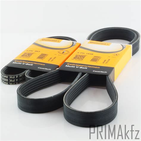 2 CONTI 6PK1538 + 4PK863 Keilrippenriemen für BMW 3er E46 5er E39 X3 ...