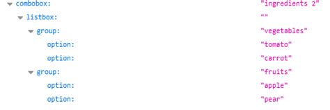 options for optgroup labeling of options html accessibility