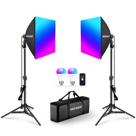 Neewer Nk004 Rgb Softbox Lighting Kit With App Control