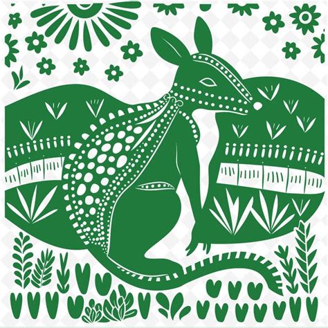 Premium Psd Bandicoot Line Art With Australian Grasslands And Unique Pat Outline Scribble Arts