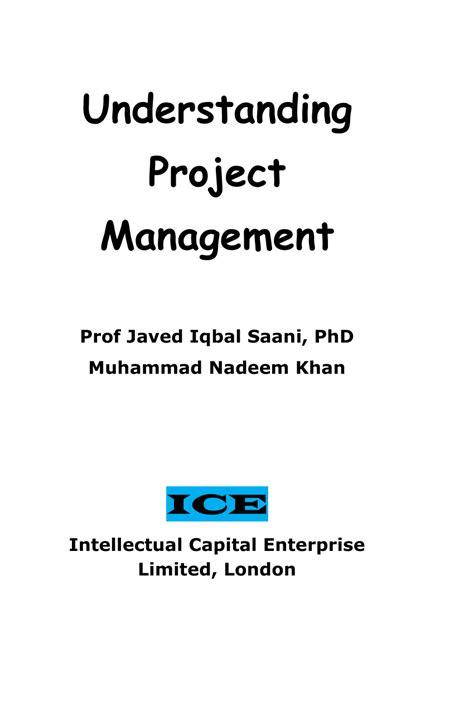 Pdf Understanding Project Management
